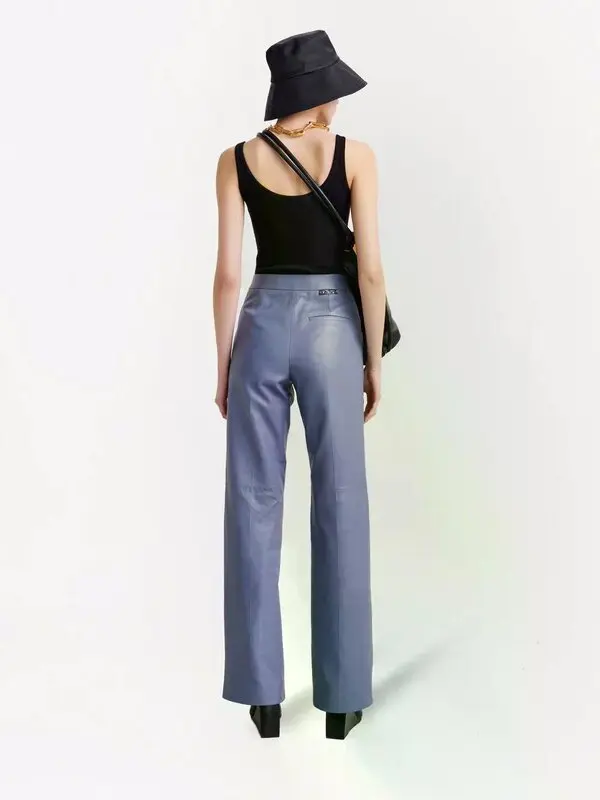 Off-White Flared Trousers With Snap Split