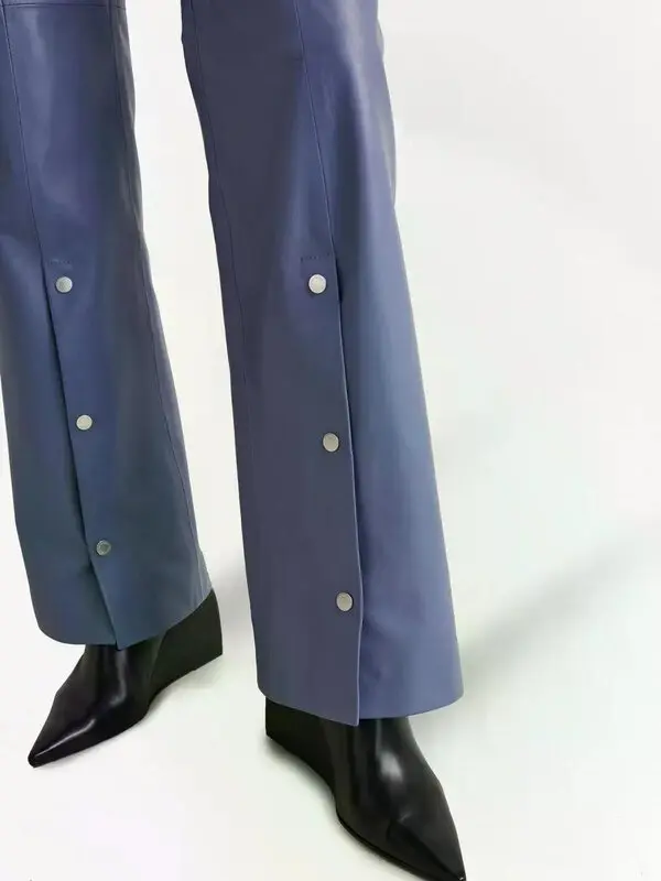 Off-White Flared Trousers With Snap Split
