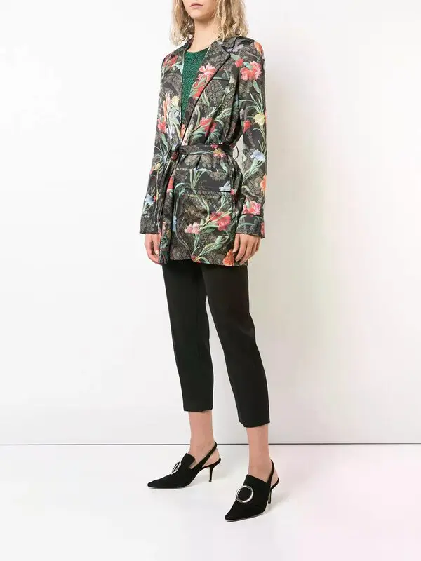 Off-White Floral Belted Jacket