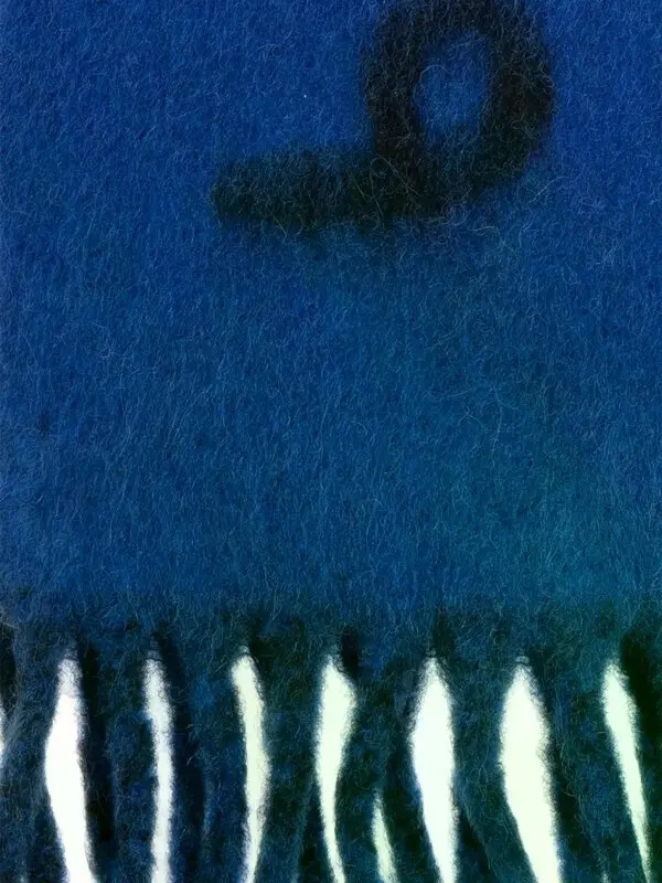 Burberry Logo-detail Fringed Scarf - Blue