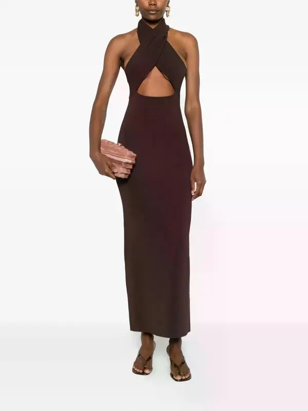 Christopher Esber Slope Halterneck Maxi Dress