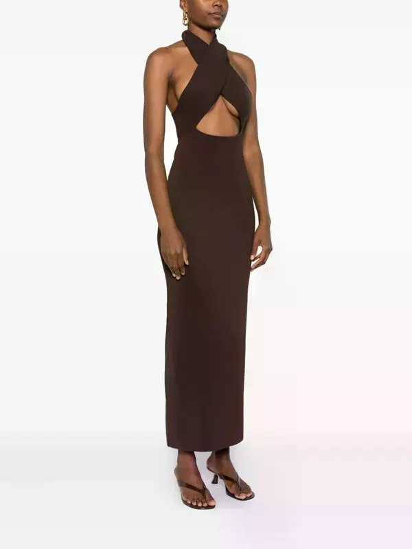 Christopher Esber Slope Halterneck Maxi Dress