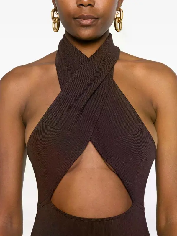 Christopher Esber Slope Halterneck Maxi Dress