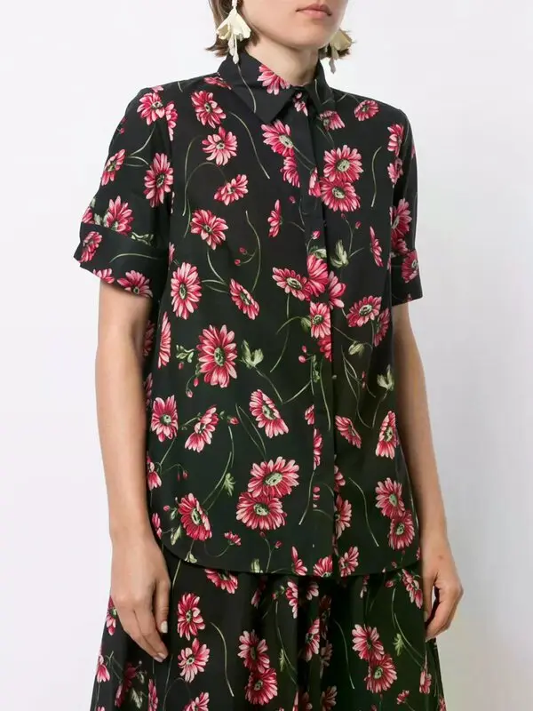 Adam Lippes Floral-print Cotton Shirt