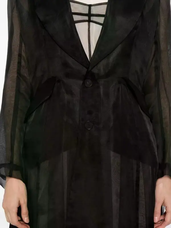 QUETSCHE Printed Semi-sheer Coat