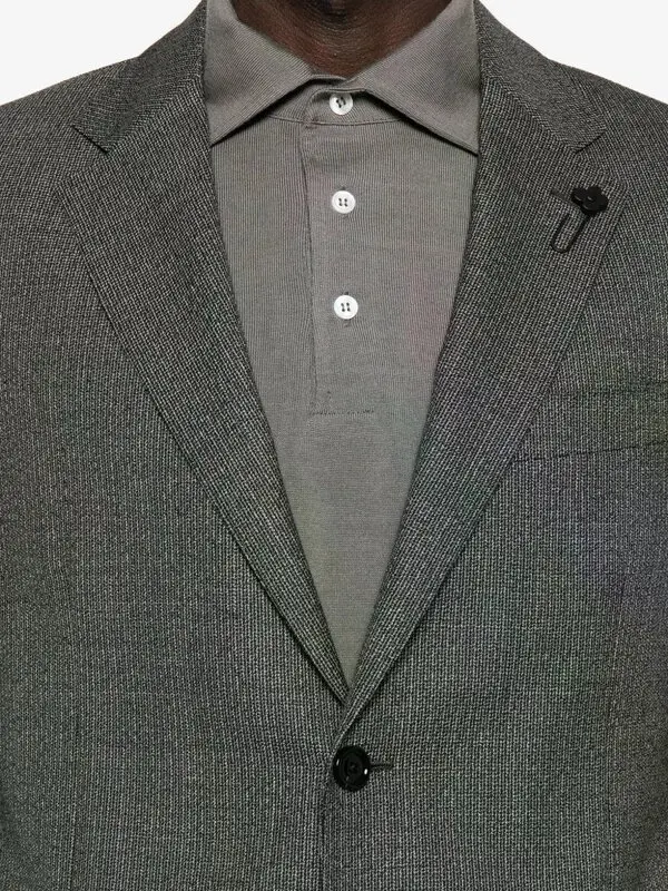 LARDINI Wool Single Breasted Suit - Grey