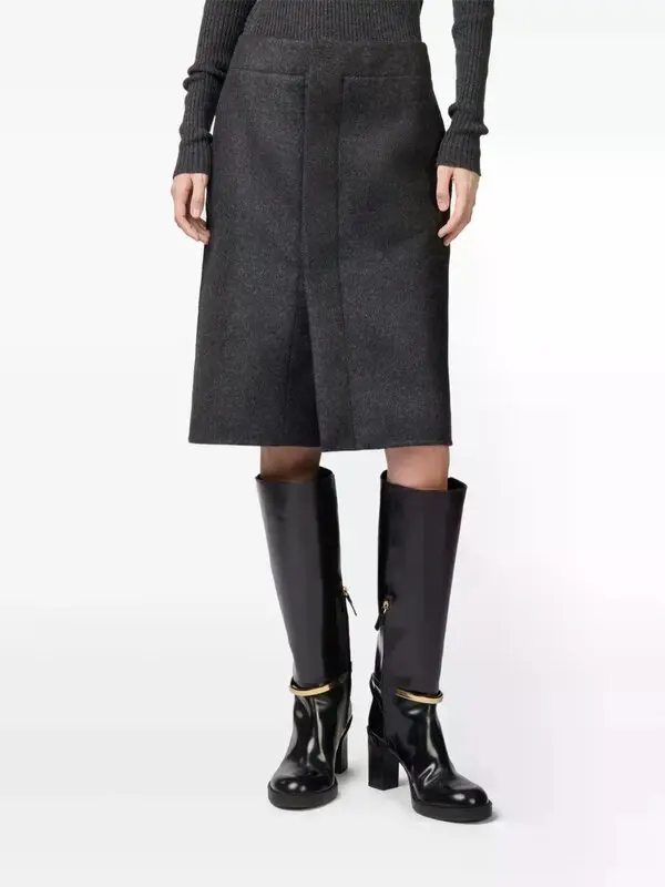 TOD'S Double-pocket Wool Skirt With Slit