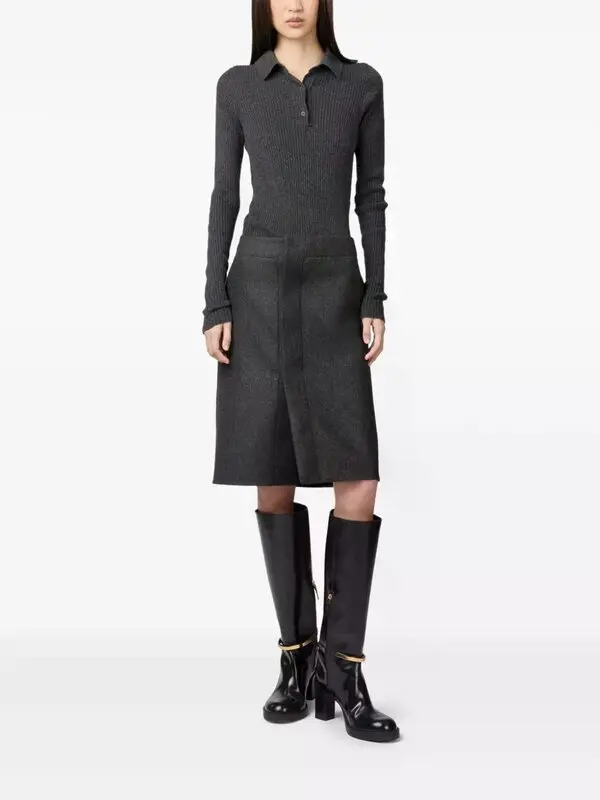 TOD'S Double-pocket Wool Skirt With Slit