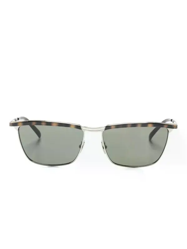Saint Laurent Metal-frame Sunglasses - Brown