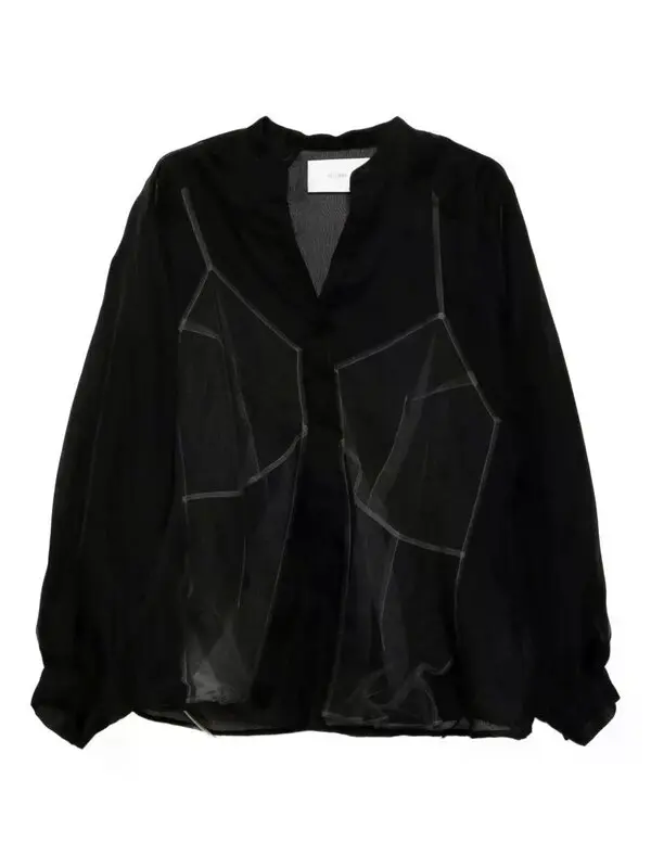 QUETSCHE Bustier Tulle-embellished Shirt