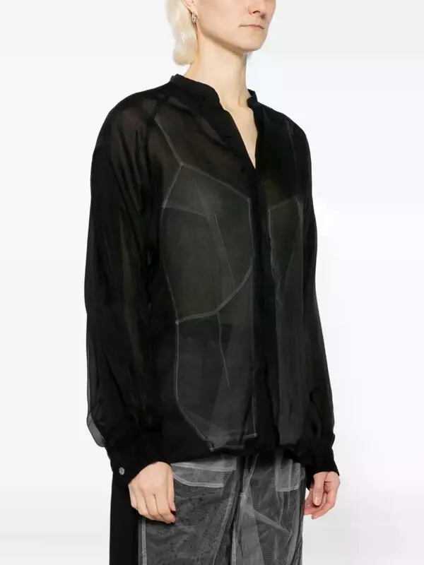 QUETSCHE Bustier Tulle-embellished Shirt