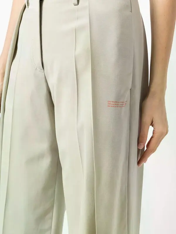 Off-White Panelled Wide Leg Trousers