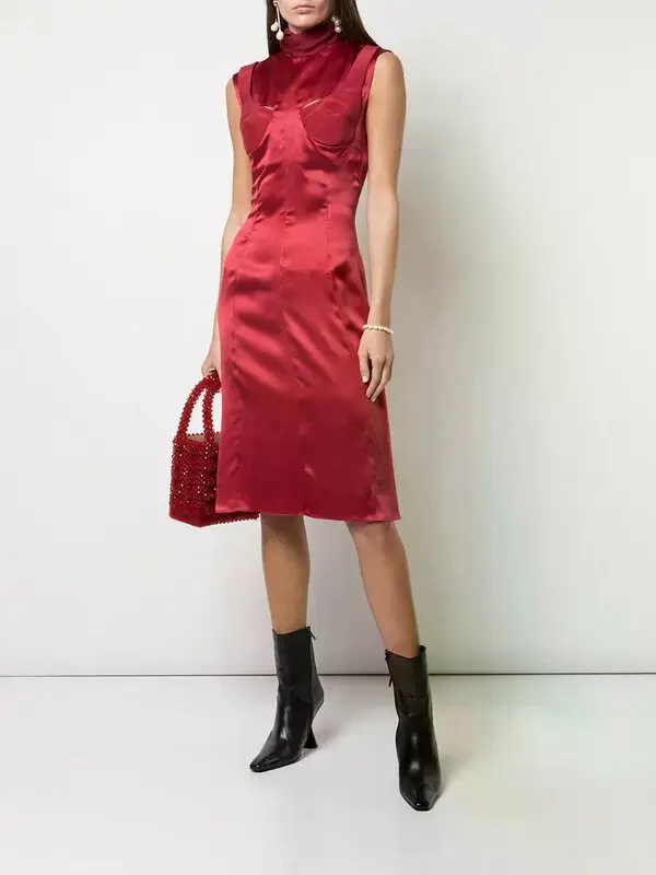 DELADA Silk Cut-out Detail Dress