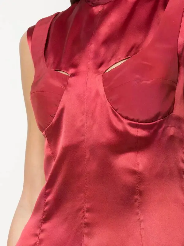 DELADA Silk Cut-out Detail Dress