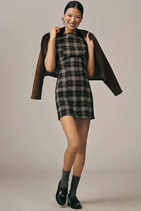 PILCRO Plaid Mini Dress