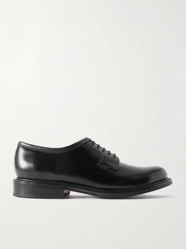 Grenson Camden Polished-leather Derby Shoes