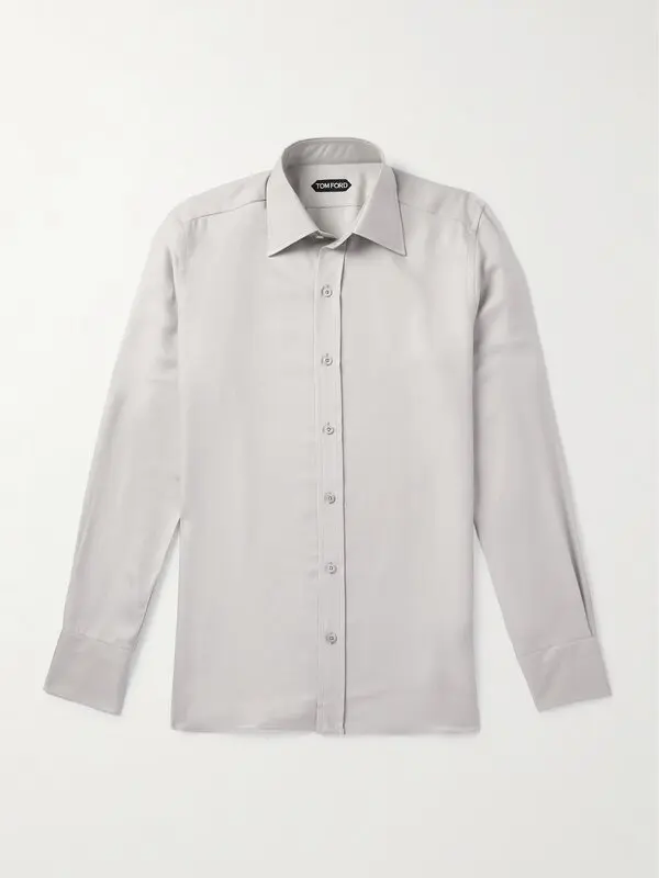 TOM FORD Twill Shirt - Gray