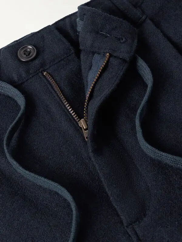 Hartford Tanker Straight-leg Wool-blend Trousers - Blue