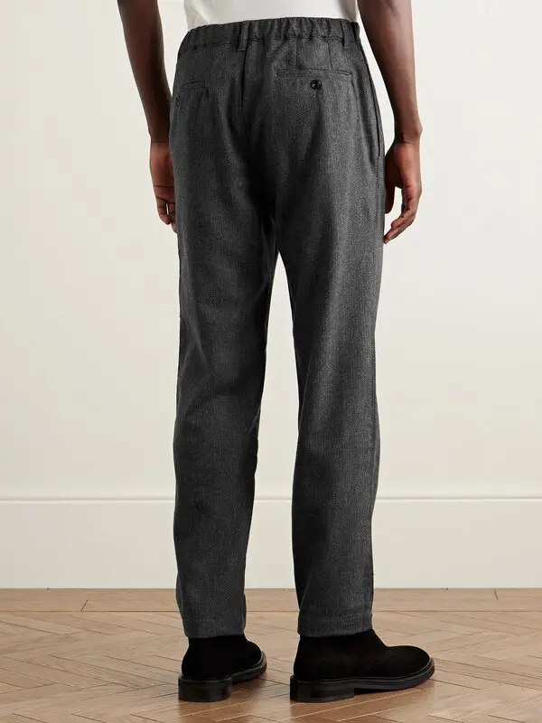 Hartford Tanker Straight-leg Wool-blend Trousers - Gray
