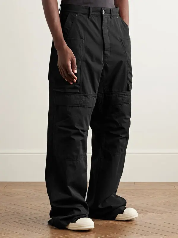 Rick Owens Stefan Wide-leg Cargo Trousers - Black