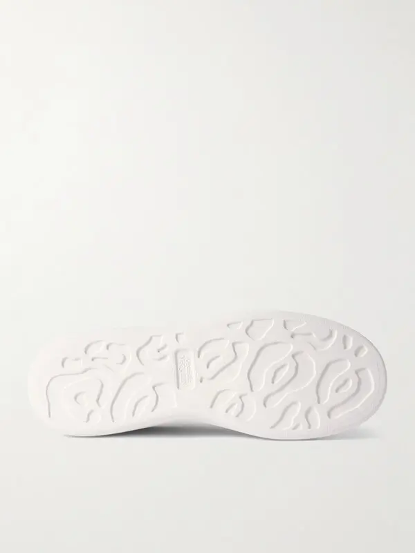 Alexander McQueen Exaggerated-sole Textured-leather Sneakers - Neutrals