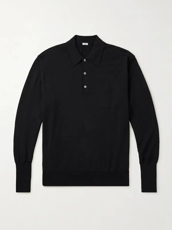 A.PRESSE Wool Polo Shirt