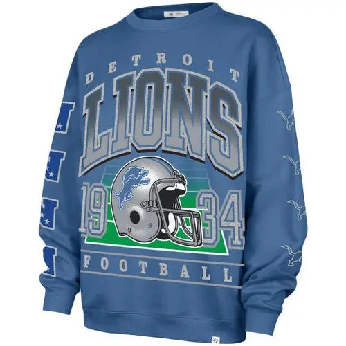 '47 Detroit Lions Go Big Oversized Pullover Sweatshirt