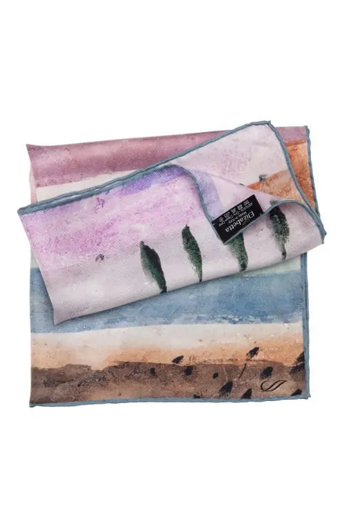 ELIZABETTA Paganisilk Pocket Square For - Lavender