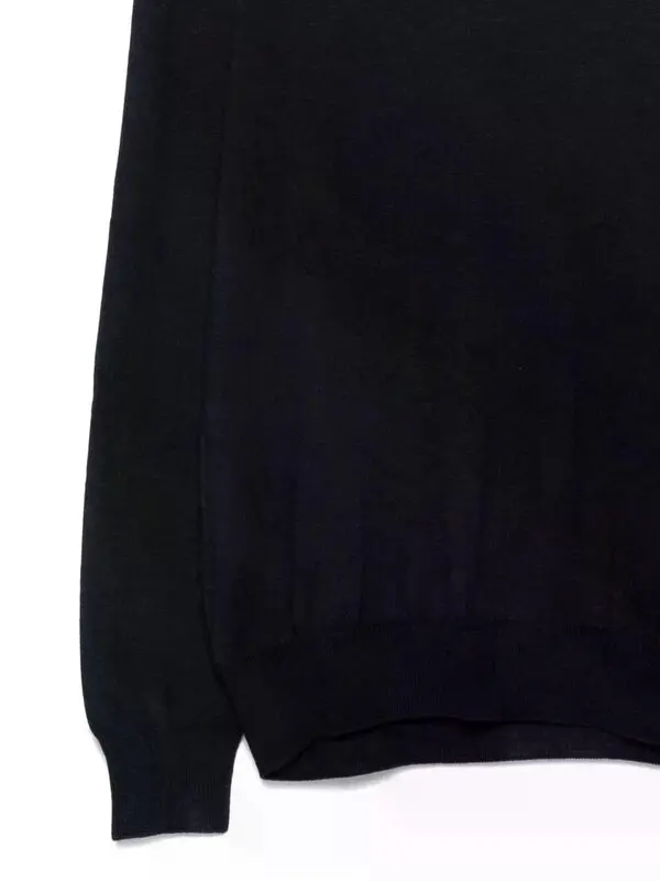 BARBA NAPOLI Turtleneck Wool Sweater - Black