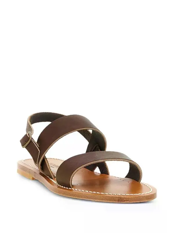 K.JACQUES Barigoule Double-strap Leather Sandals - Brown