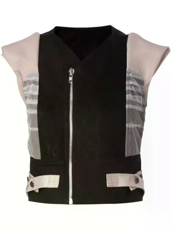 Rick Owens Cropped Gilet - Black