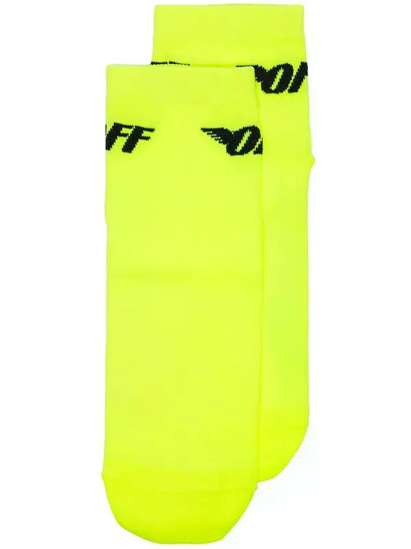 Off-White Wing Logo Knitted Ankle Socks - Yellow