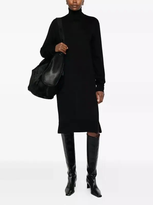 TOTEME Turtleneck Midi Dress - Black