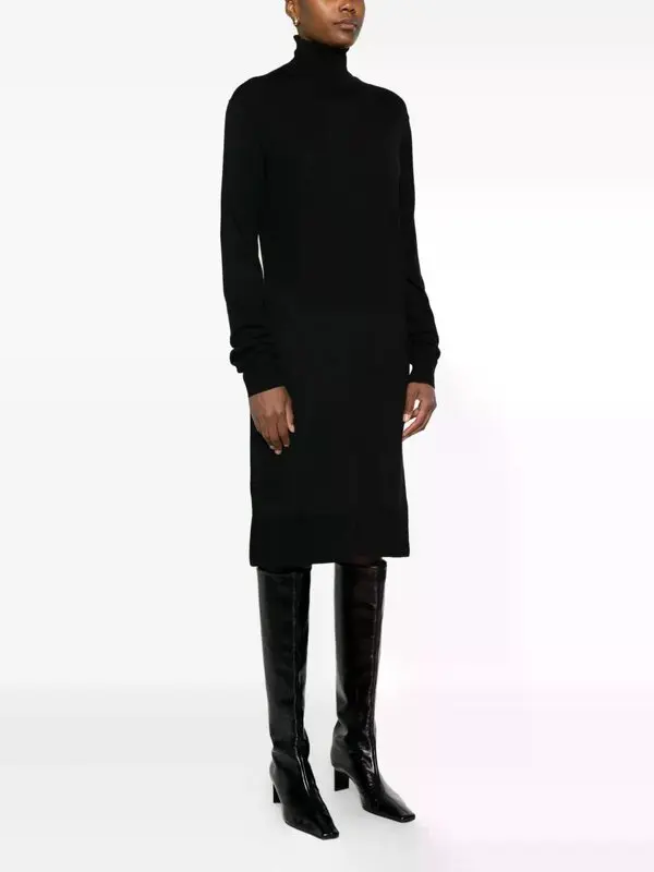TOTEME Turtleneck Midi Dress - Black