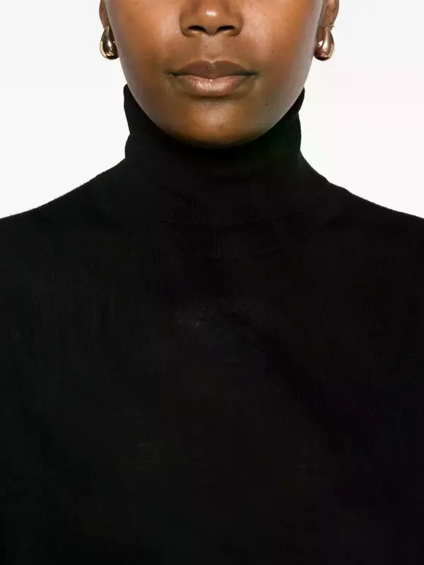 TOTEME Turtleneck Midi Dress - Black