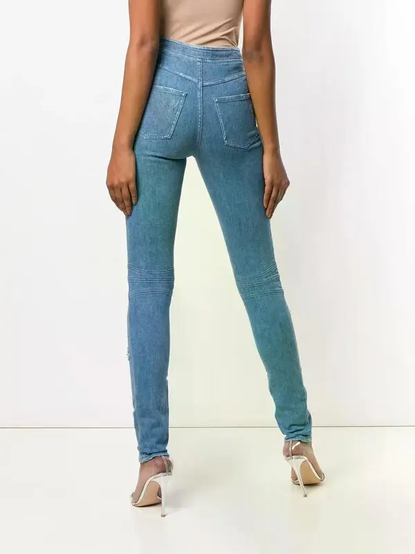 Balmain Button-front Skinny Jeans