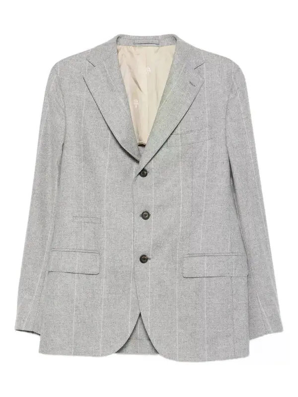 Eleventy Pinstripe Suit - Grey