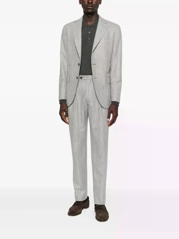 Eleventy Pinstripe Suit - Grey