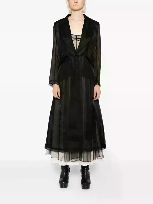 QUETSCHE Printed Semi-sheer Coat