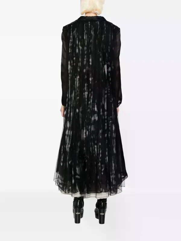 QUETSCHE Printed Semi-sheer Coat