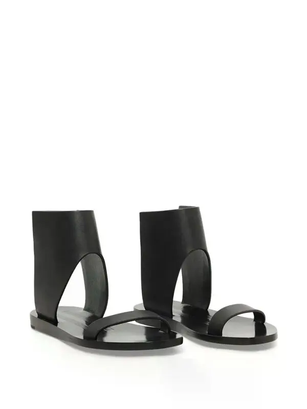 Rick Owens Leather Ankle Guard Sandals