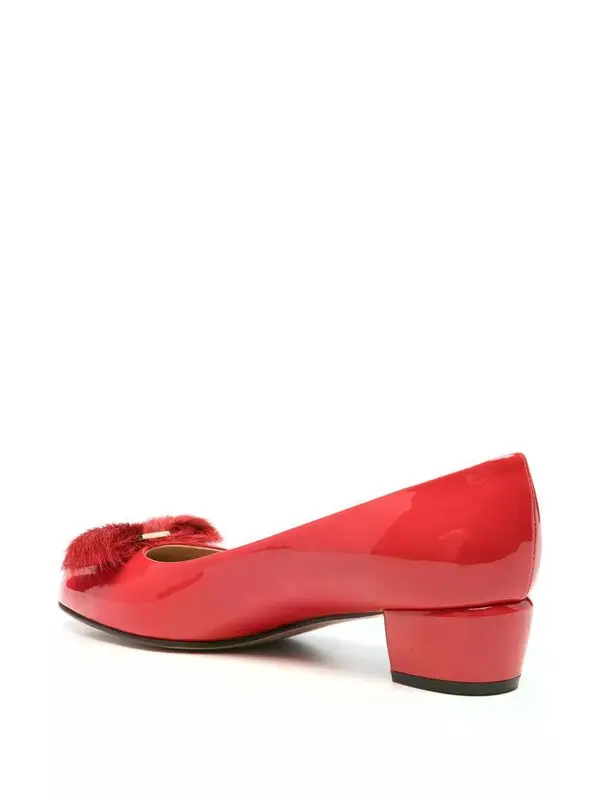 FERRAGAMO 30mm Vara Leather Flat Pumps