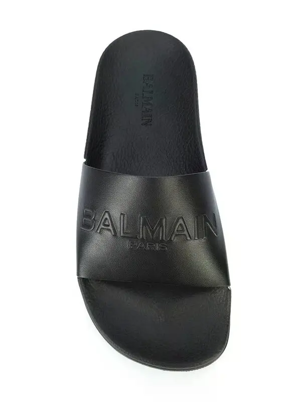 Balmain Embossed Logo Slides