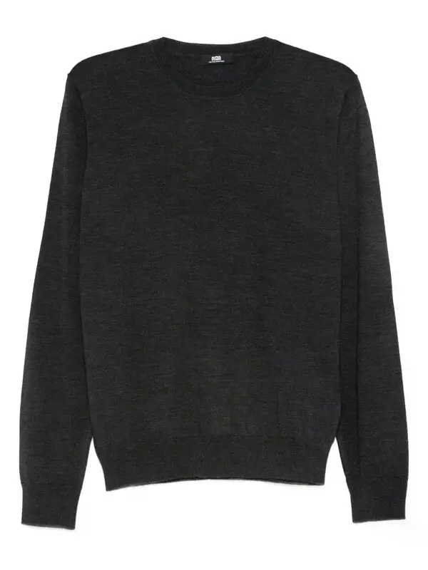 Alpha Studio Merino Crew-neck Sweater - Grey