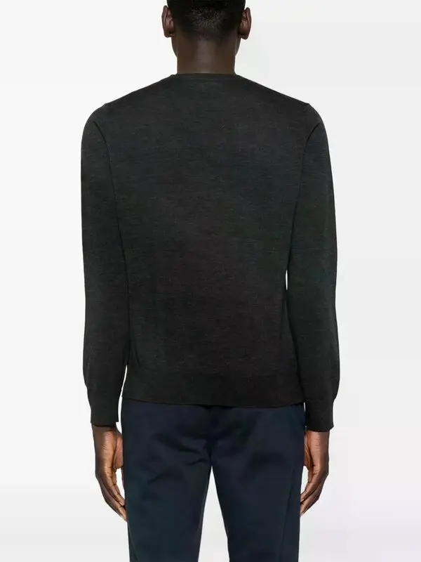 Alpha Studio Merino Crew-neck Sweater - Grey
