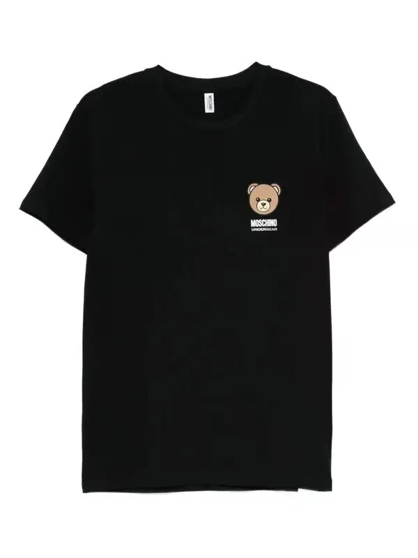 Moschino Bear-logo T-shirt - Black