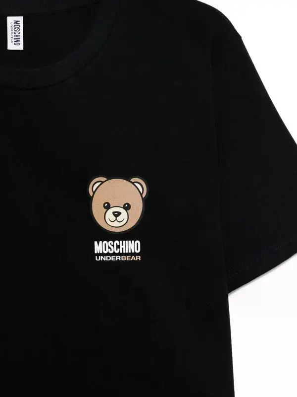 Moschino Bear-logo T-shirt - Black