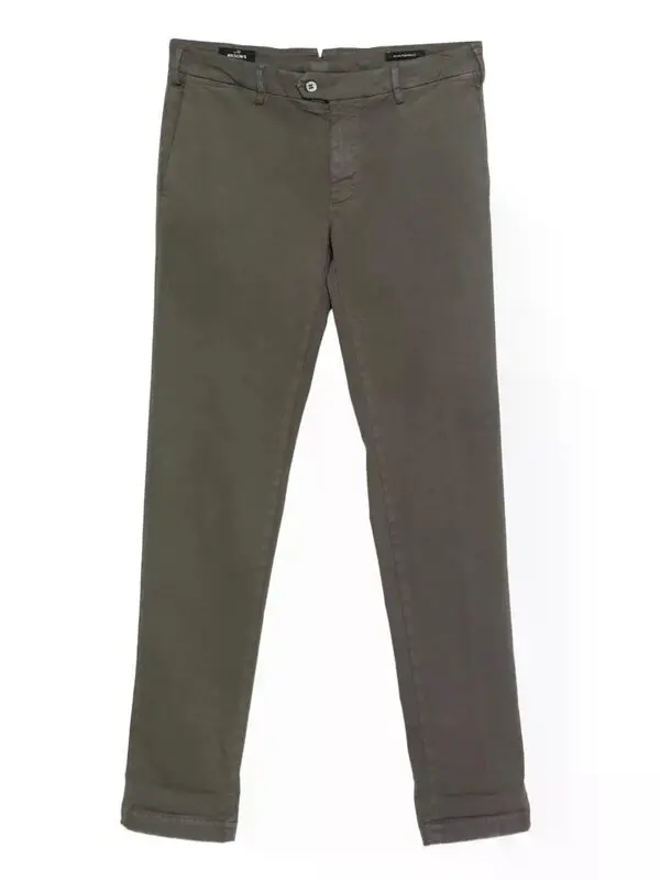MASON'S Cuffed Straight-leg Trousers - Green