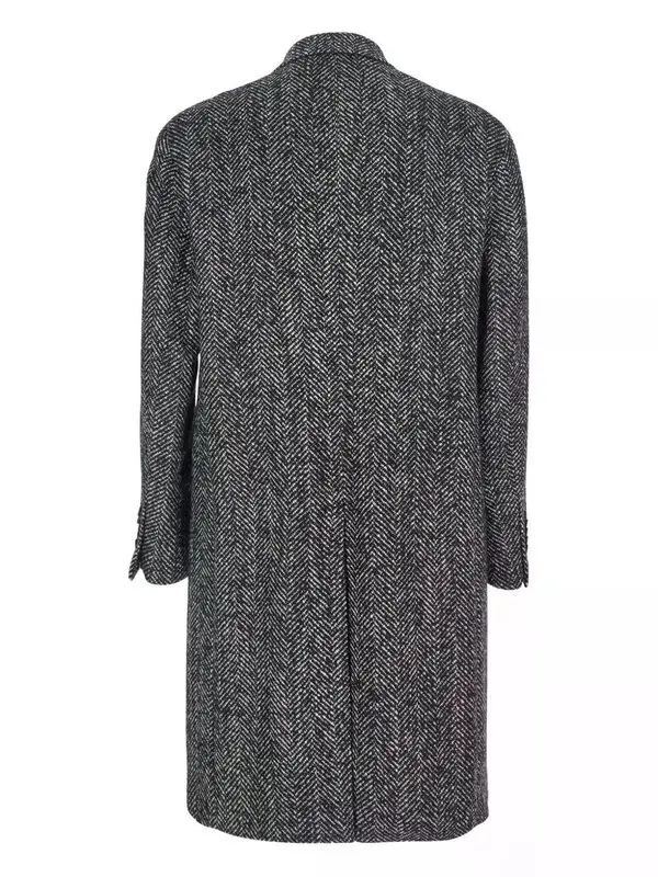Tagliatore Herringbone Double-breasted Coat - Grey