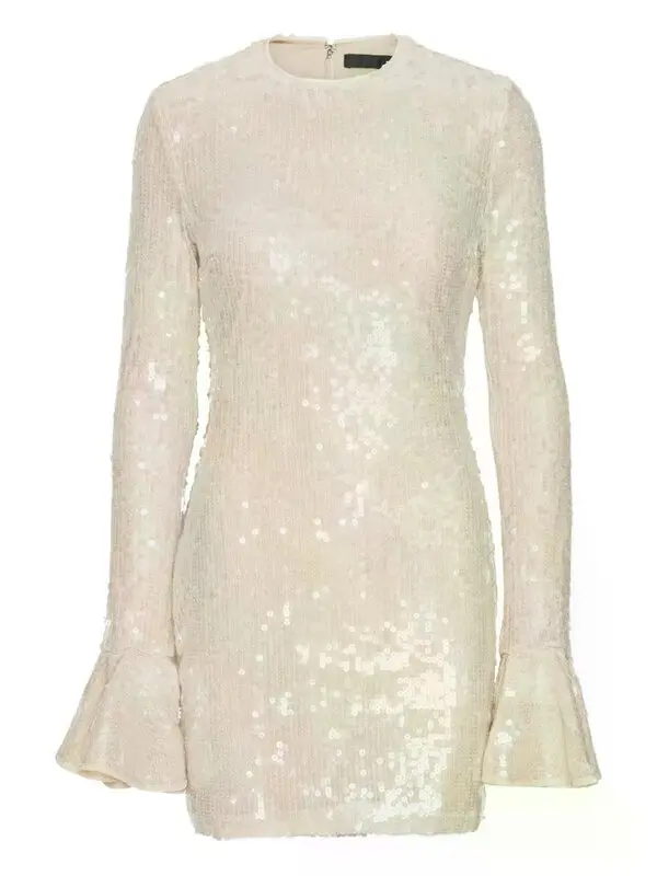 ROTATE BY BIRGER CHRISTENSEN Sequin Mini Dress - Neutrals